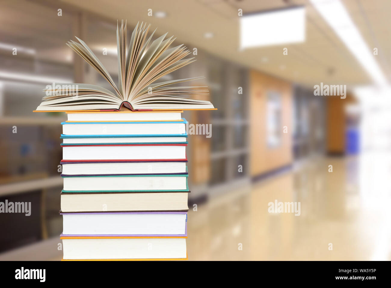 Book and campus of university for education concept Stock Photo - Alamy