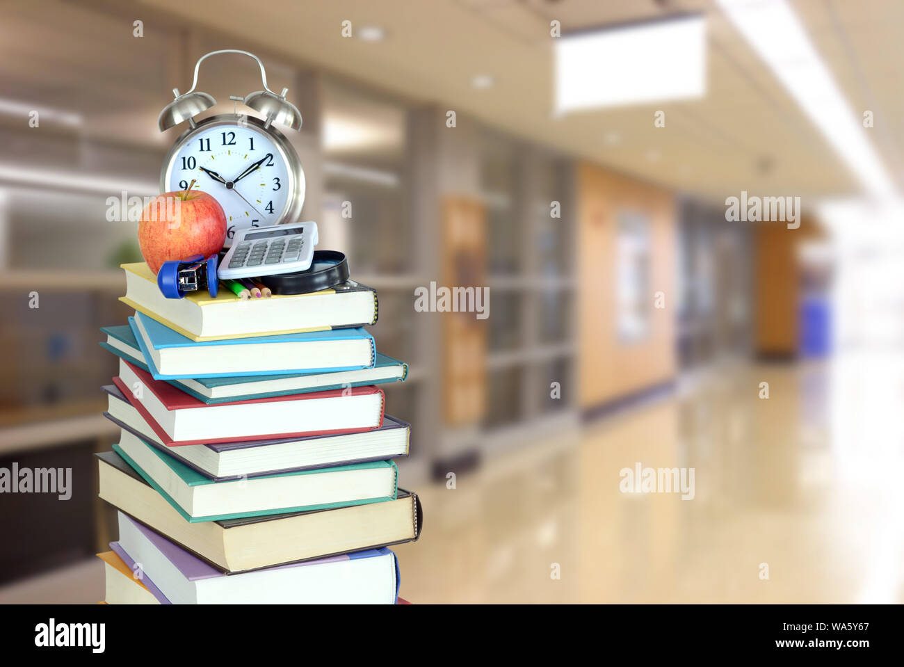 Book and campus of university for education concept Stock Photo - Alamy