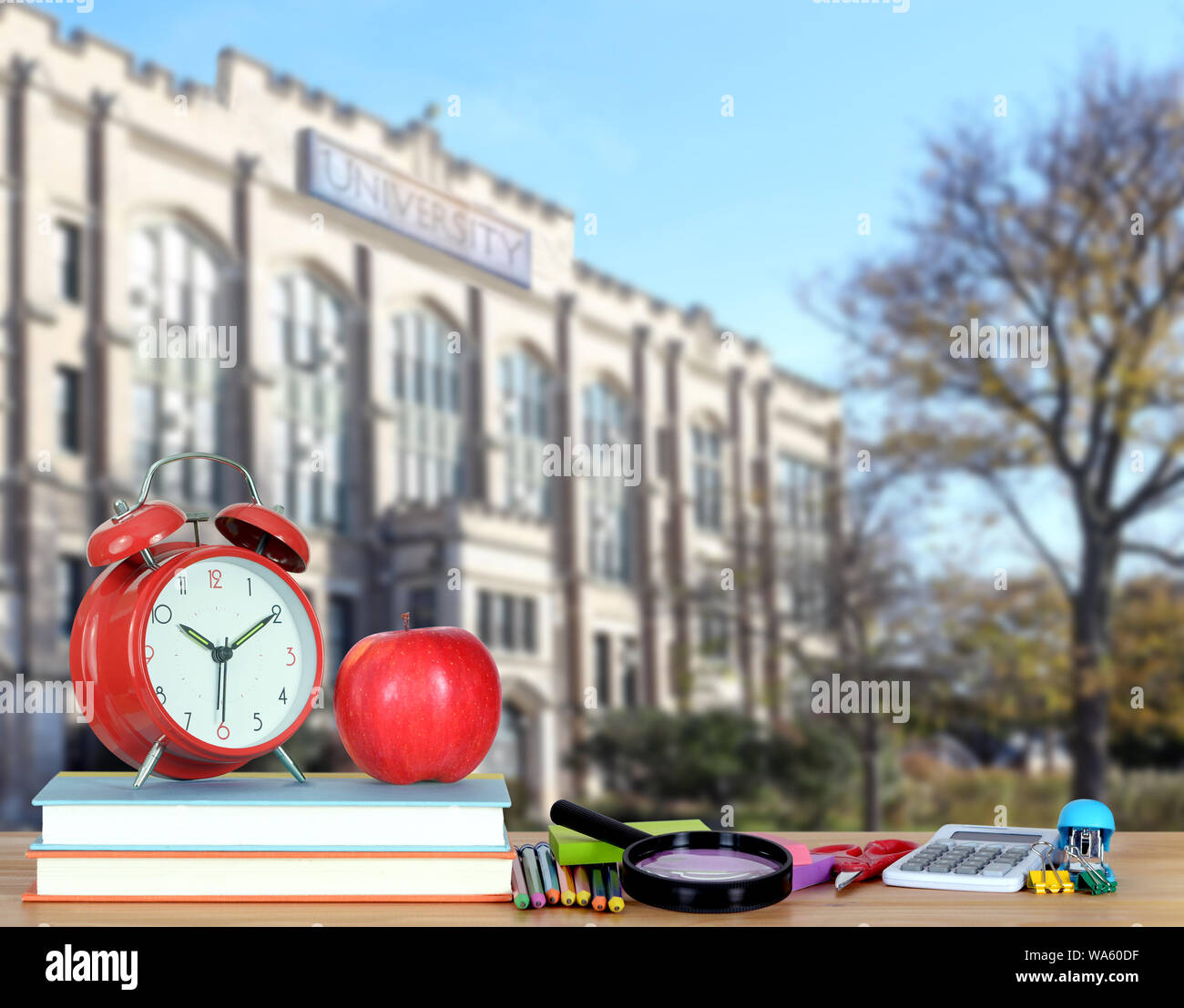 campus of university and book for education concept Stock Photo - Alamy
