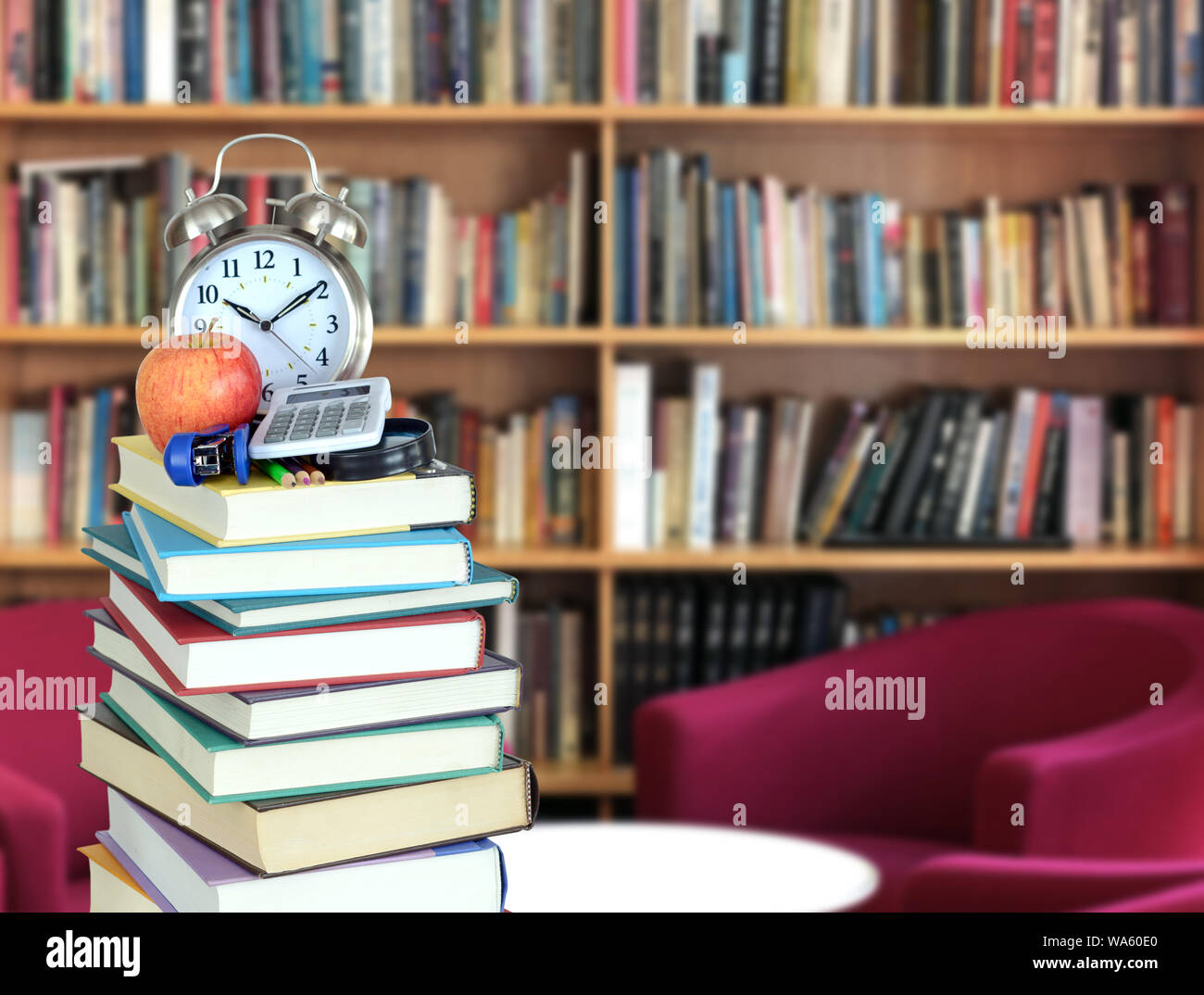 Books decoration for Library and Education concept Stock Photo - Alamy