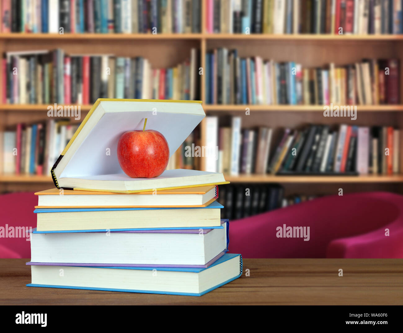Books decoration for Library and Education concept Stock Photo - Alamy