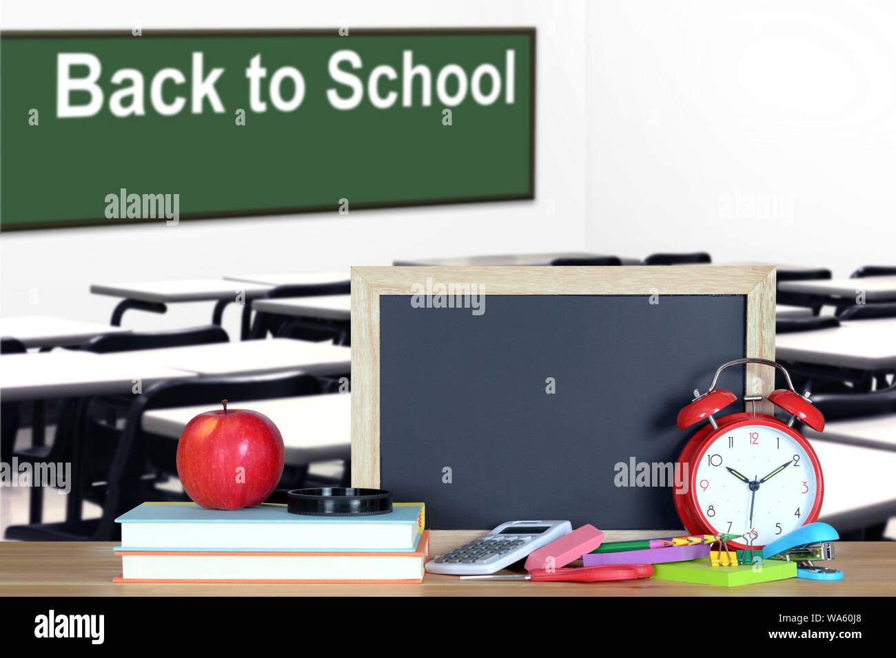 Back to School concept with classroom and book Stock Photo - Alamy