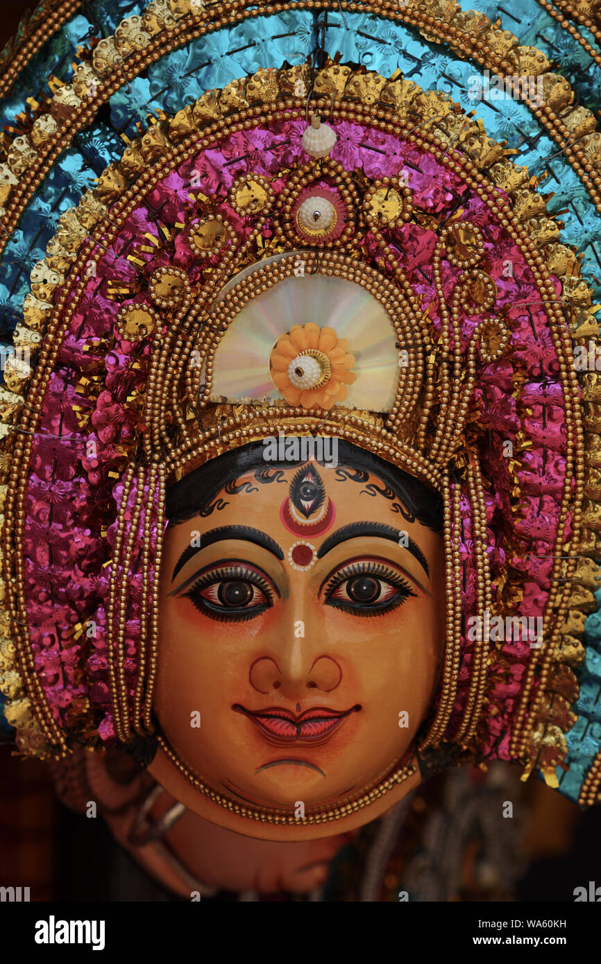 Goddess Durga mask for sale at Surajkund Crafts Mela, Surajkund ...