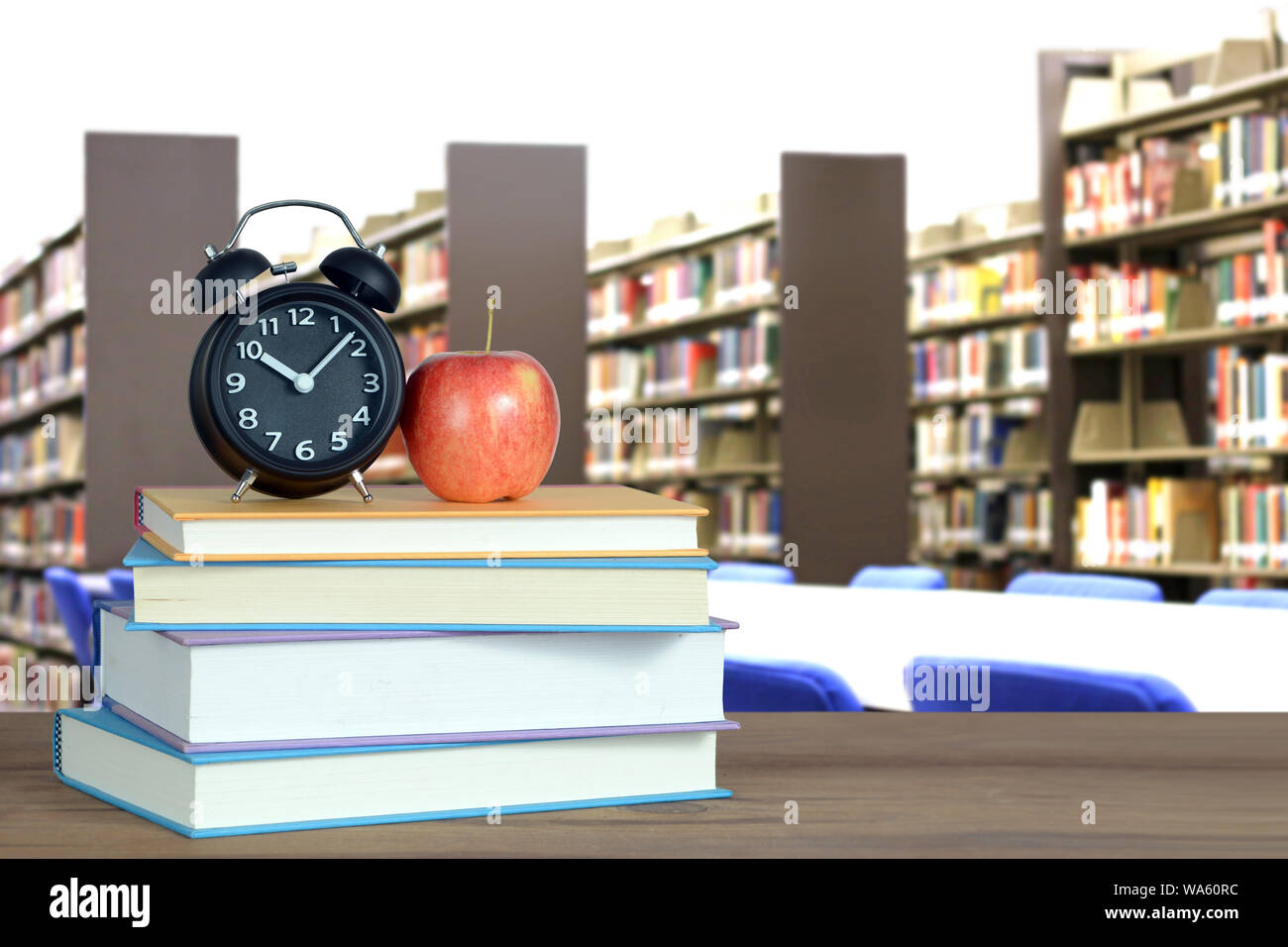 education concept with book and library in the background Stock Photo ...