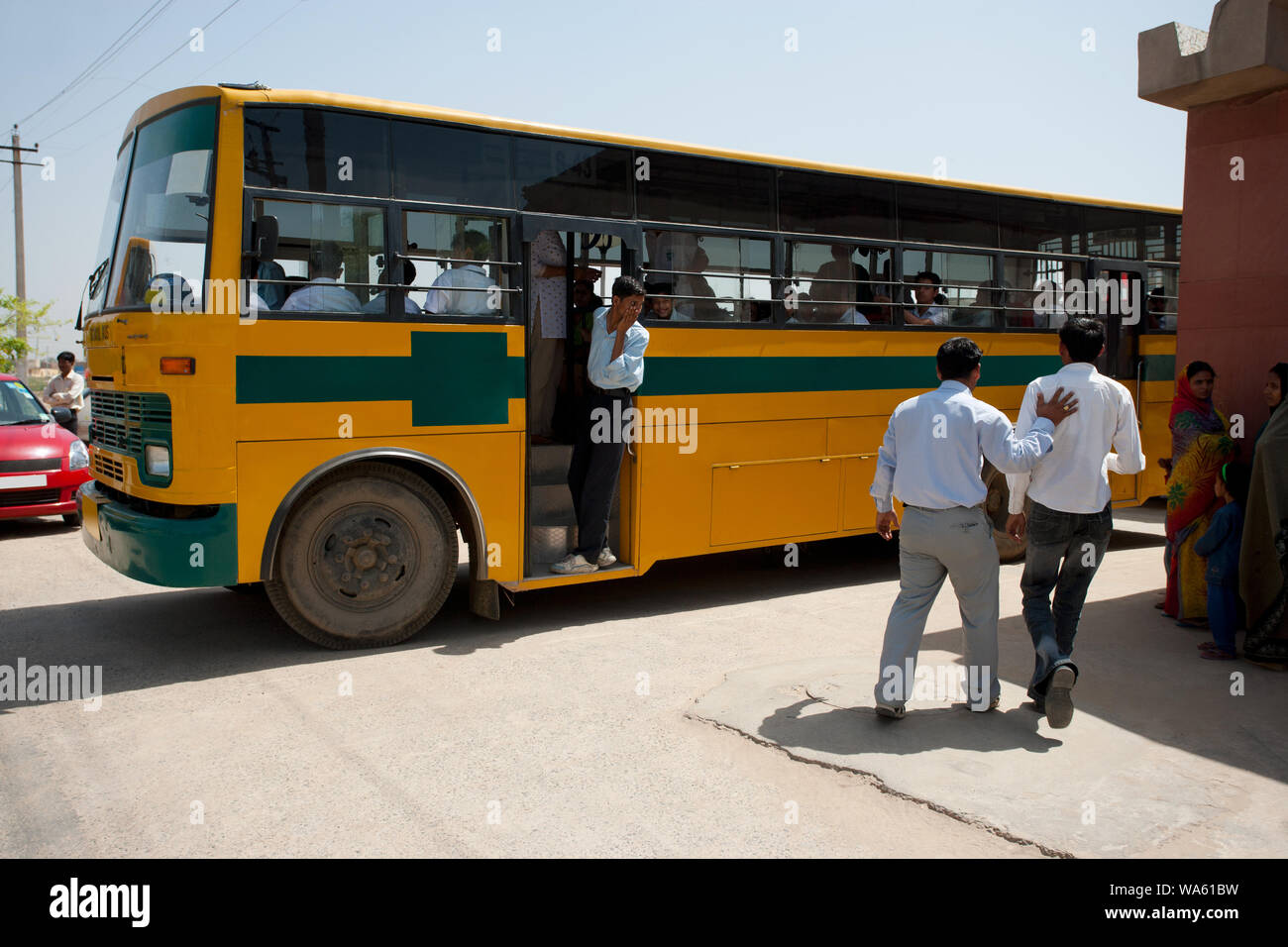 Children going to school bus Stock Photo - Alamy