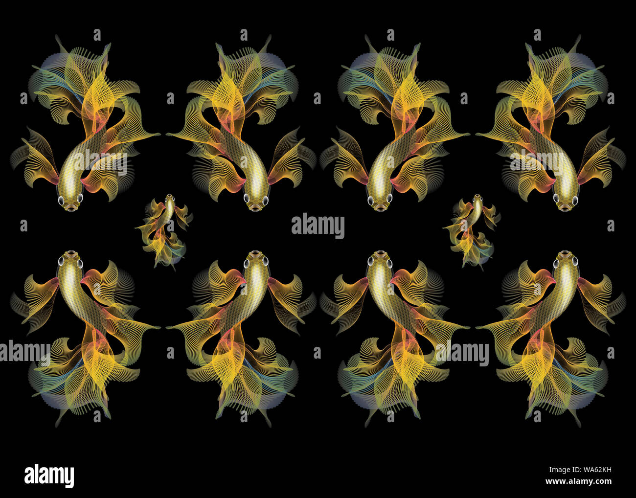 fine art graphics illustration made by vector dots, created using ...