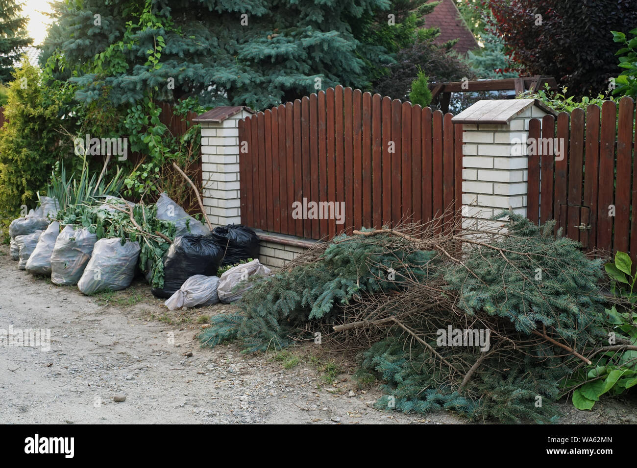 garbage collection in the countryside Stock Photo - Alamy