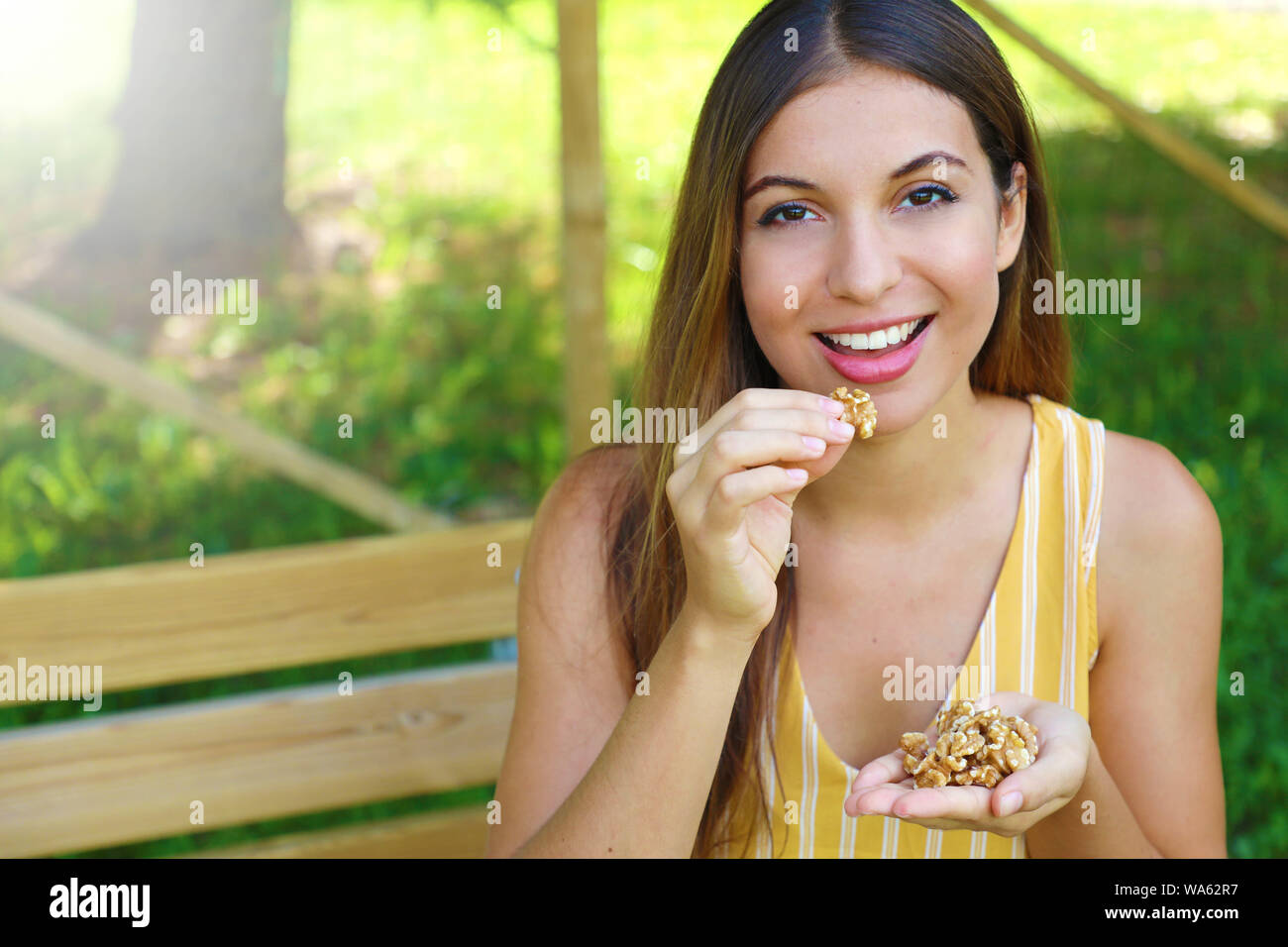 Walnuts girl hi-res stock photography and images - Alamy