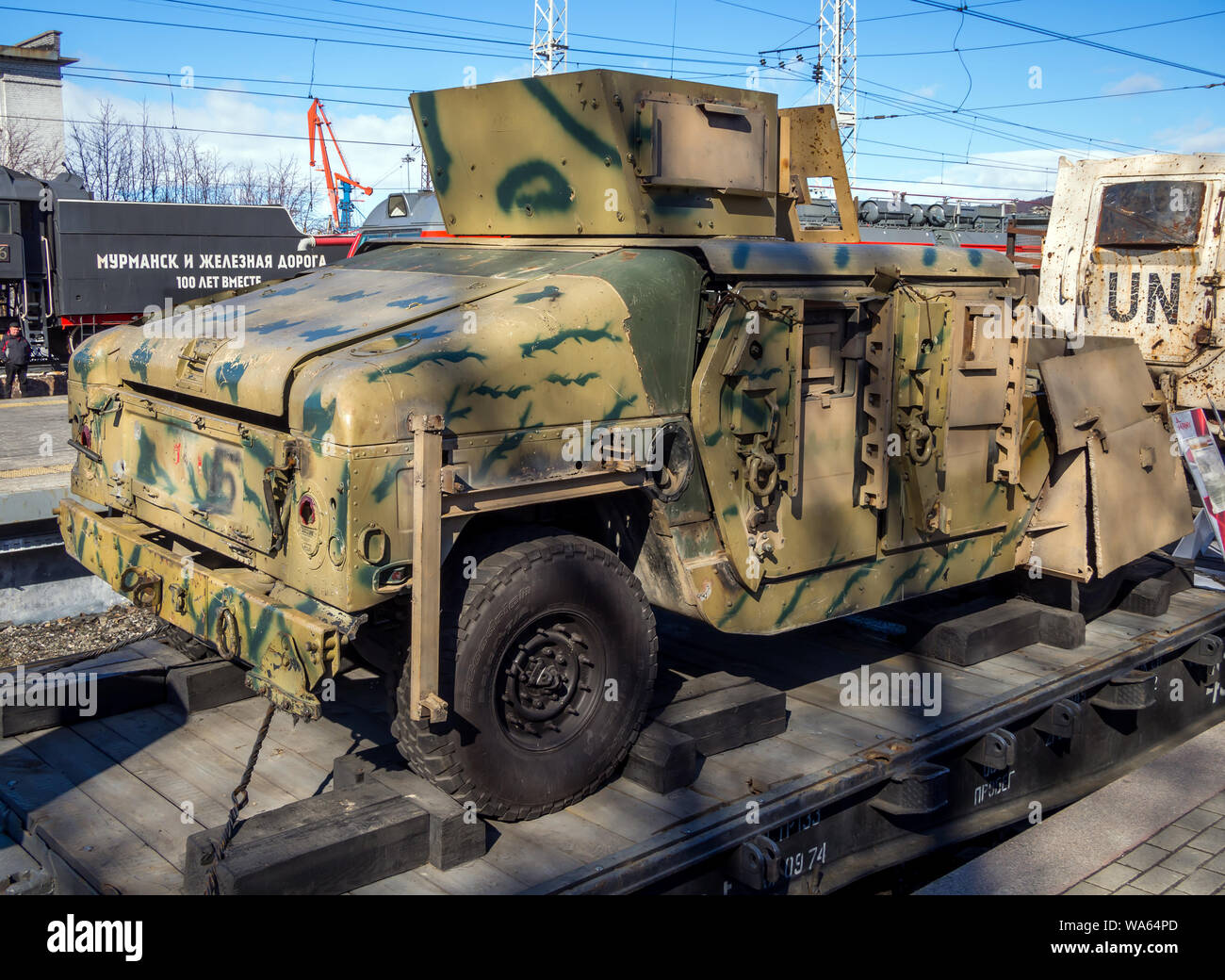 Murmansk, Russia - April 22, 2019: Vehicles HMMWV M1151 Syrian ...