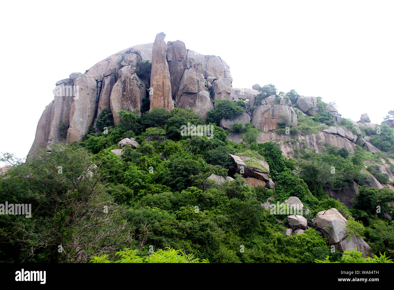 Interesting rock formation on hill at Ramagiri near Ramanagara ...