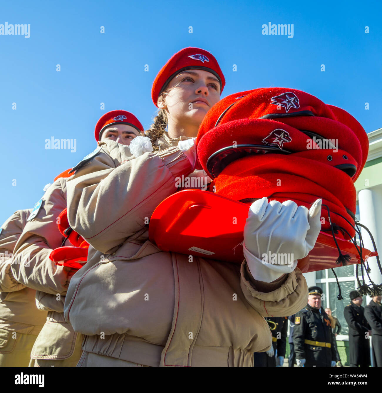 Red beret uniform girl hi-res stock photography and images - Alamy