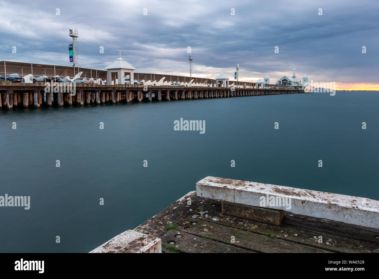 The cunningham pier at sunrise located at geelong victoria australia on ...