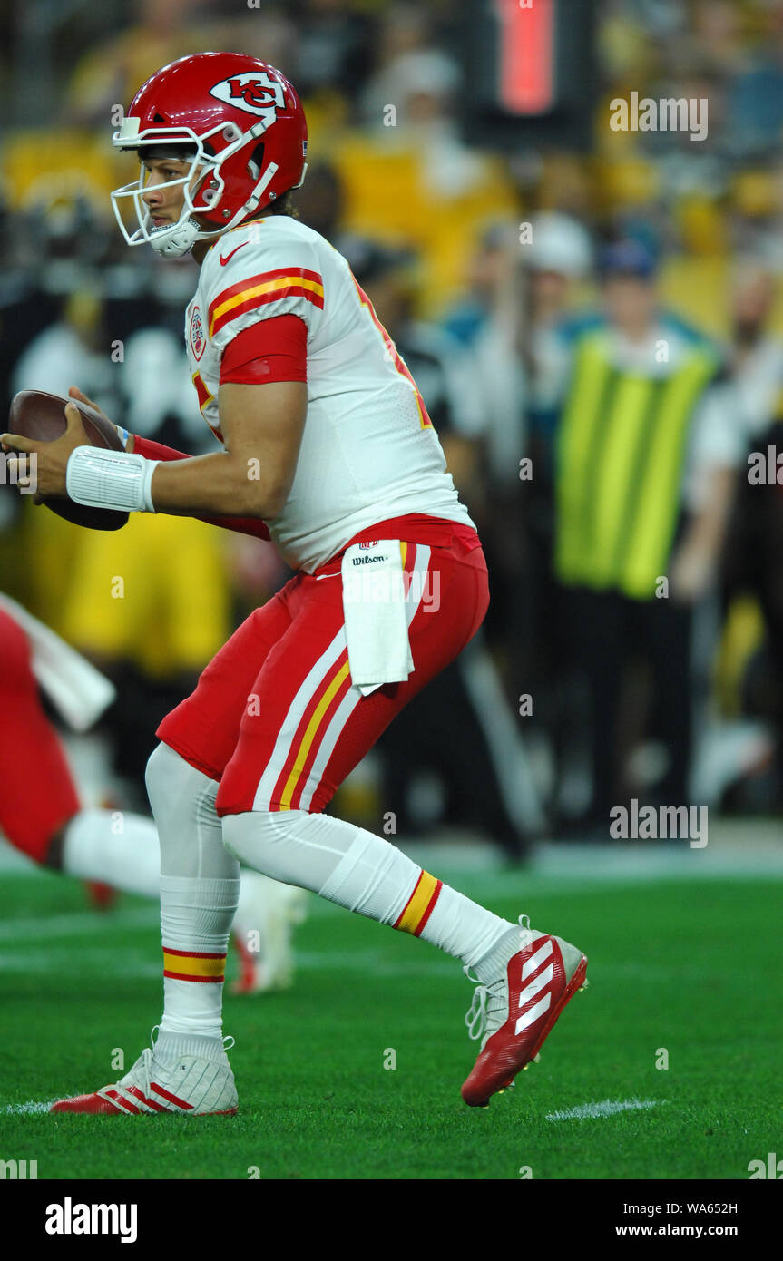 August 17th, 2019: Patrick Mahomes #15 during the Pittsburgh Steelers ...