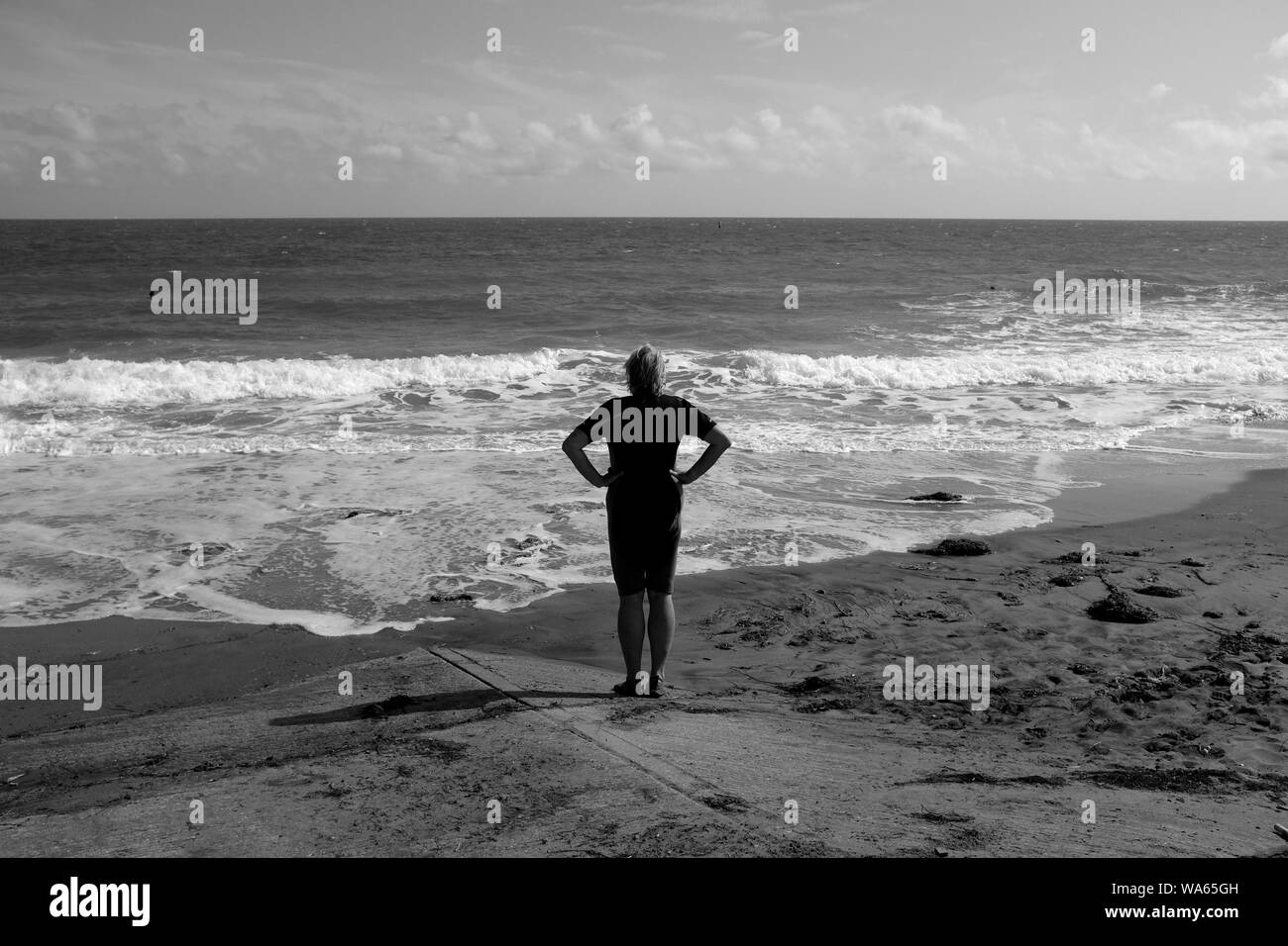 Plucking up the courage Black and White Stock Photos & Images - Alamy