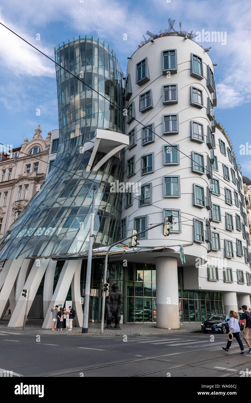 Dancing House in Prague, Czech Republic is designed by Vlado Milunic ...