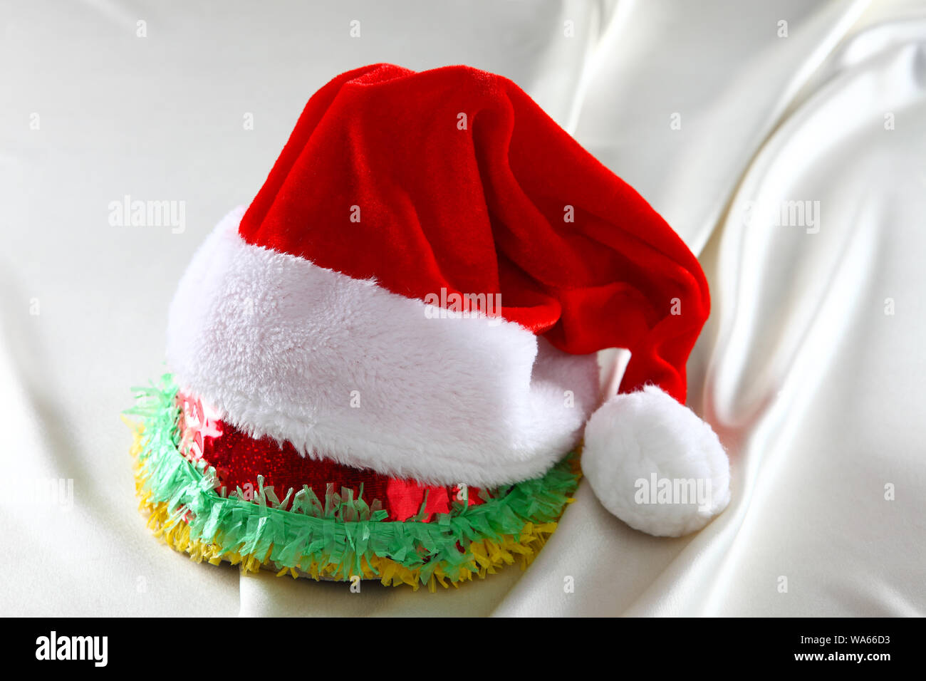 Close up of a Santa Hat of the Occasion of Christmas Stock Photo - Alamy