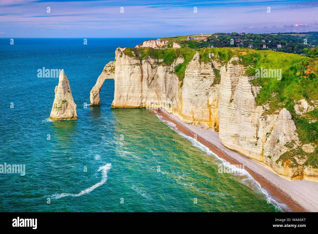 Picturesque Atlantic coastline landscape. Wonderful beaches and high ...