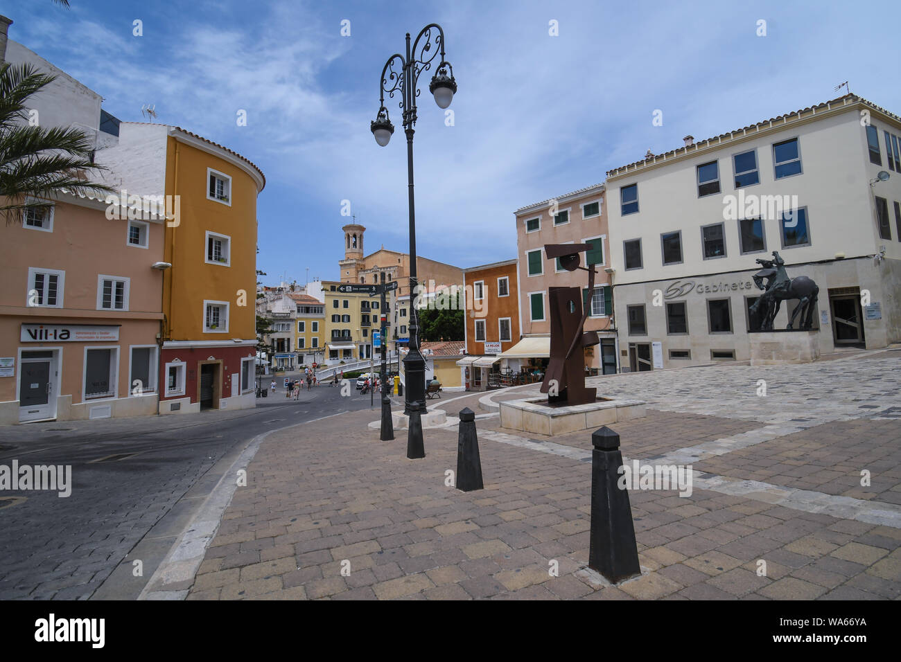 Old town of Mahón in Menorca Stock Photo - Alamy