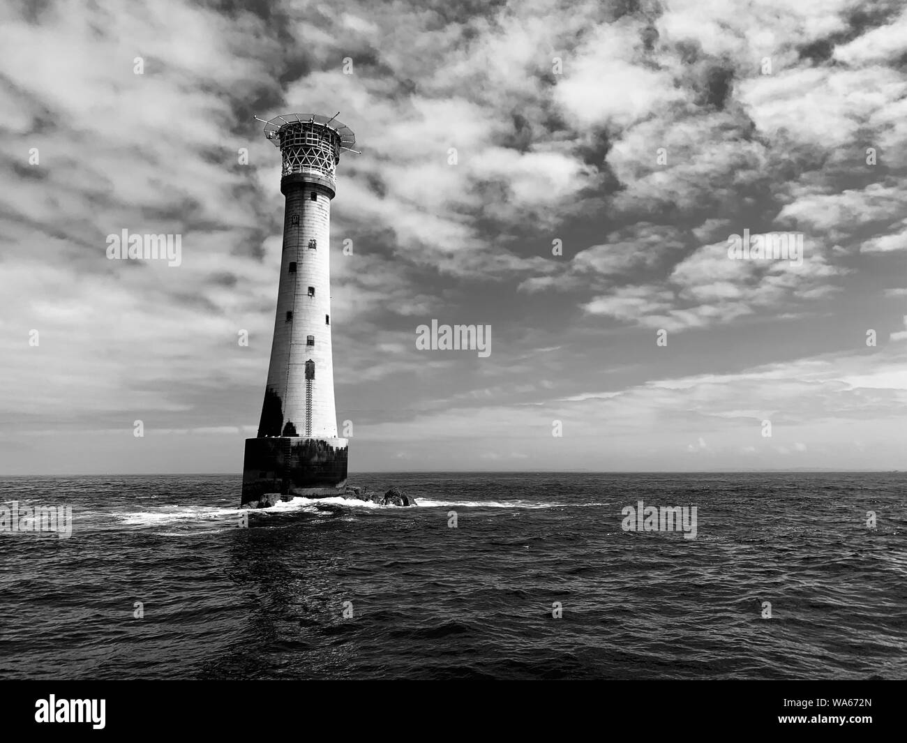 Bishop rock lighthouse boat hi-res stock photography and images - Alamy