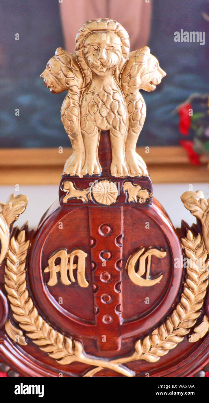 Lion emblem india hi-res stock photography and images - Alamy