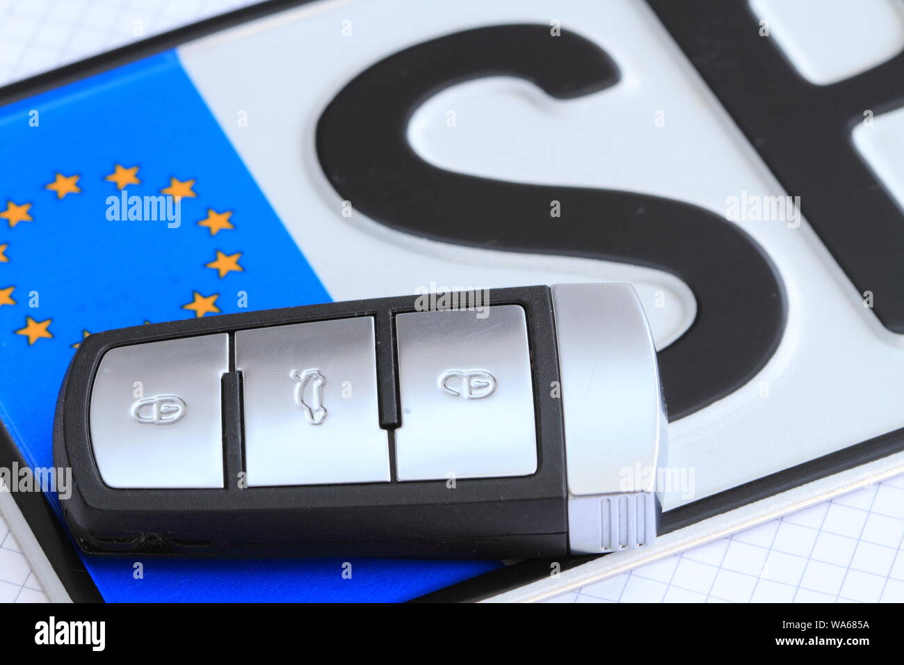 Eu car plates hi-res stock photography and images - Alamy