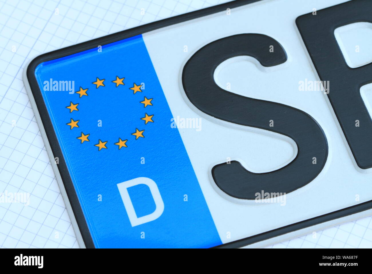 License plate with a car key Stock Photo - Alamy