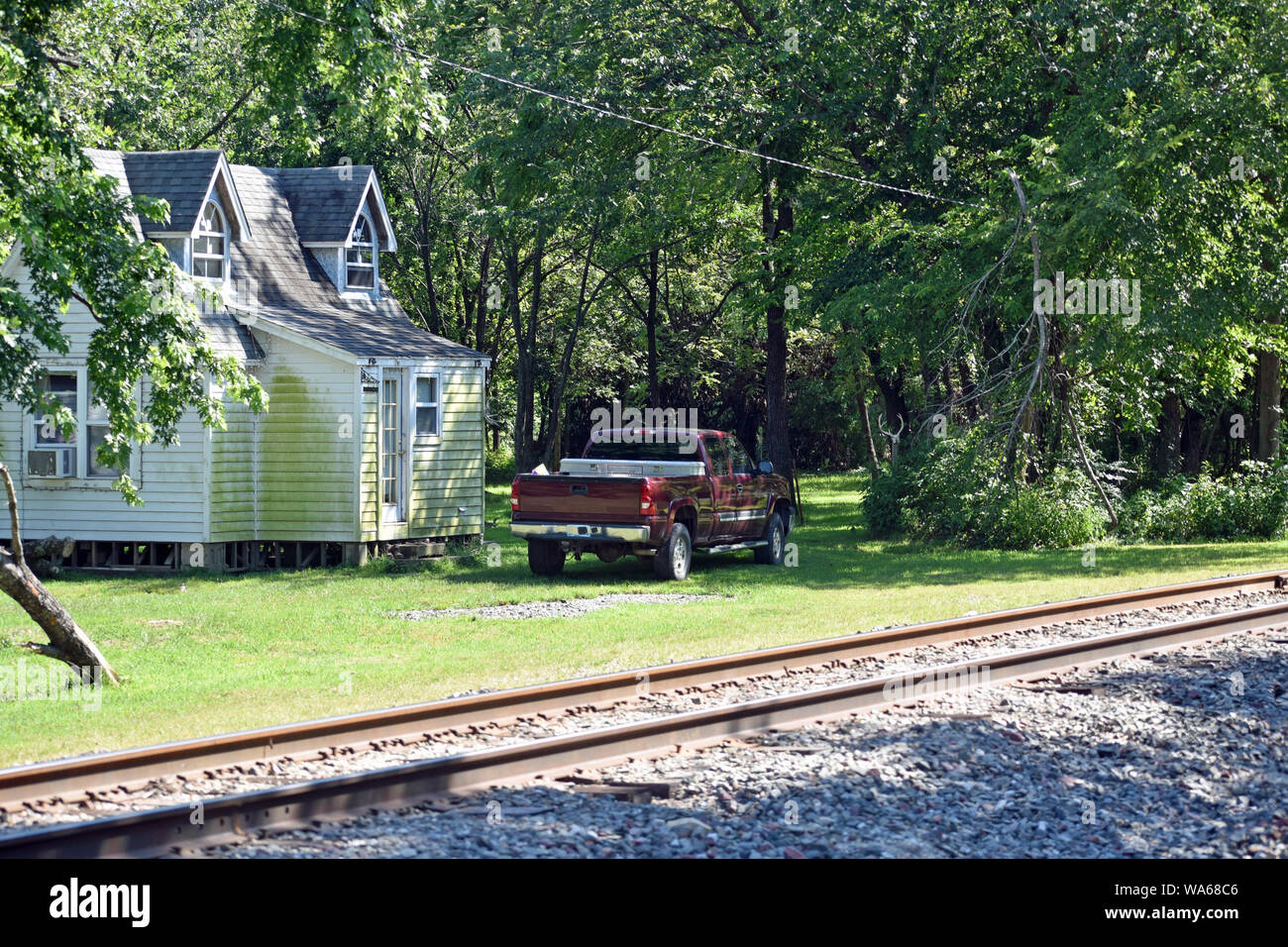 Rural Railroad Tracks Stock Photo - Alamy