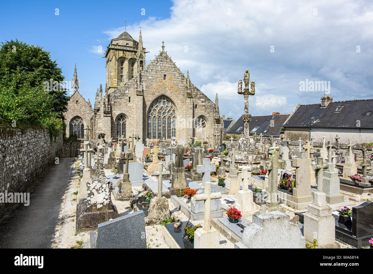 Saint Ronan Church in Locronan, France Stock Photo - Alamy