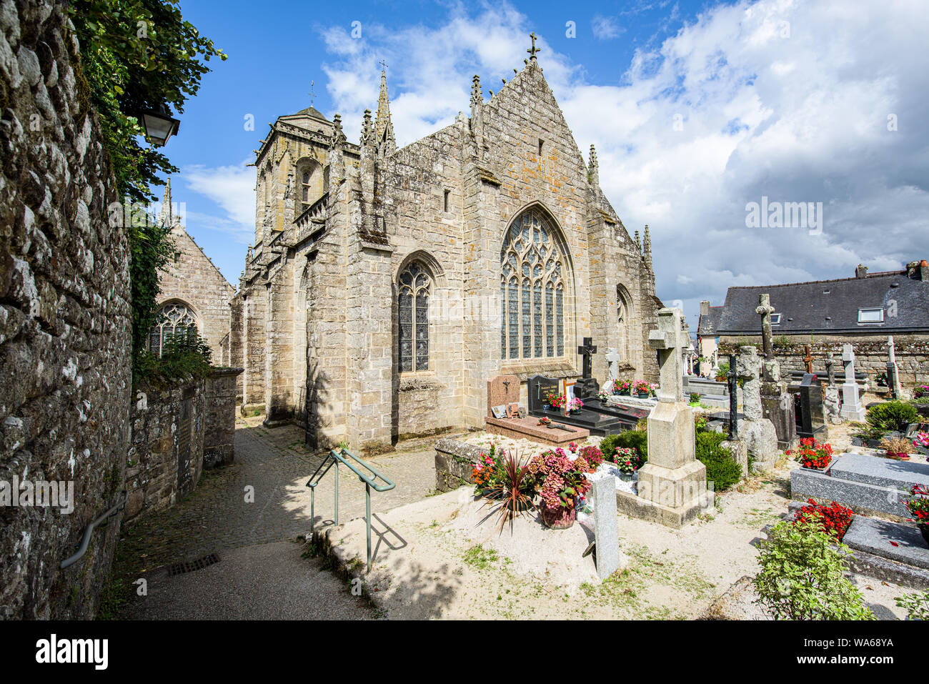 Saint Ronan Church in Locronan, France Stock Photo - Alamy