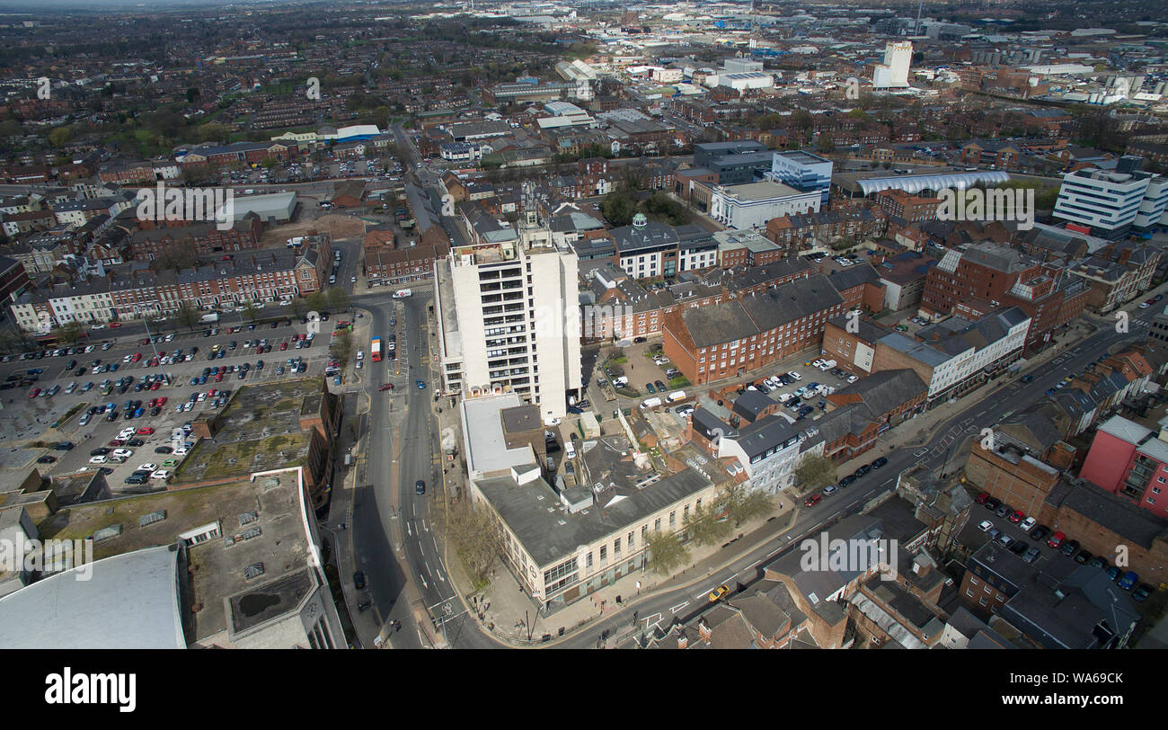 aerial view of K2 tower, 60 Bond St, Kingston upon Hull. HU13EN Stock ...