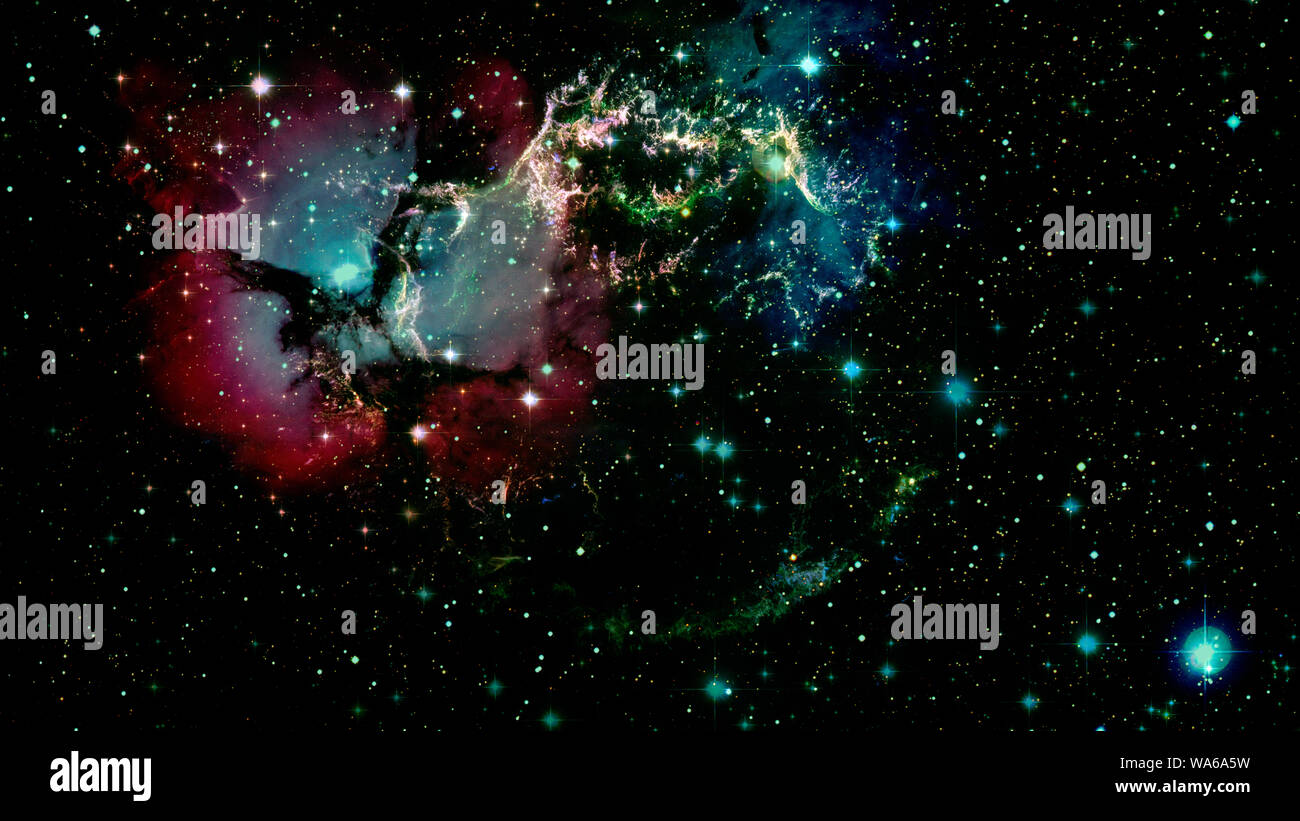 Infinite space background with nebulas and stars. This image elements ...