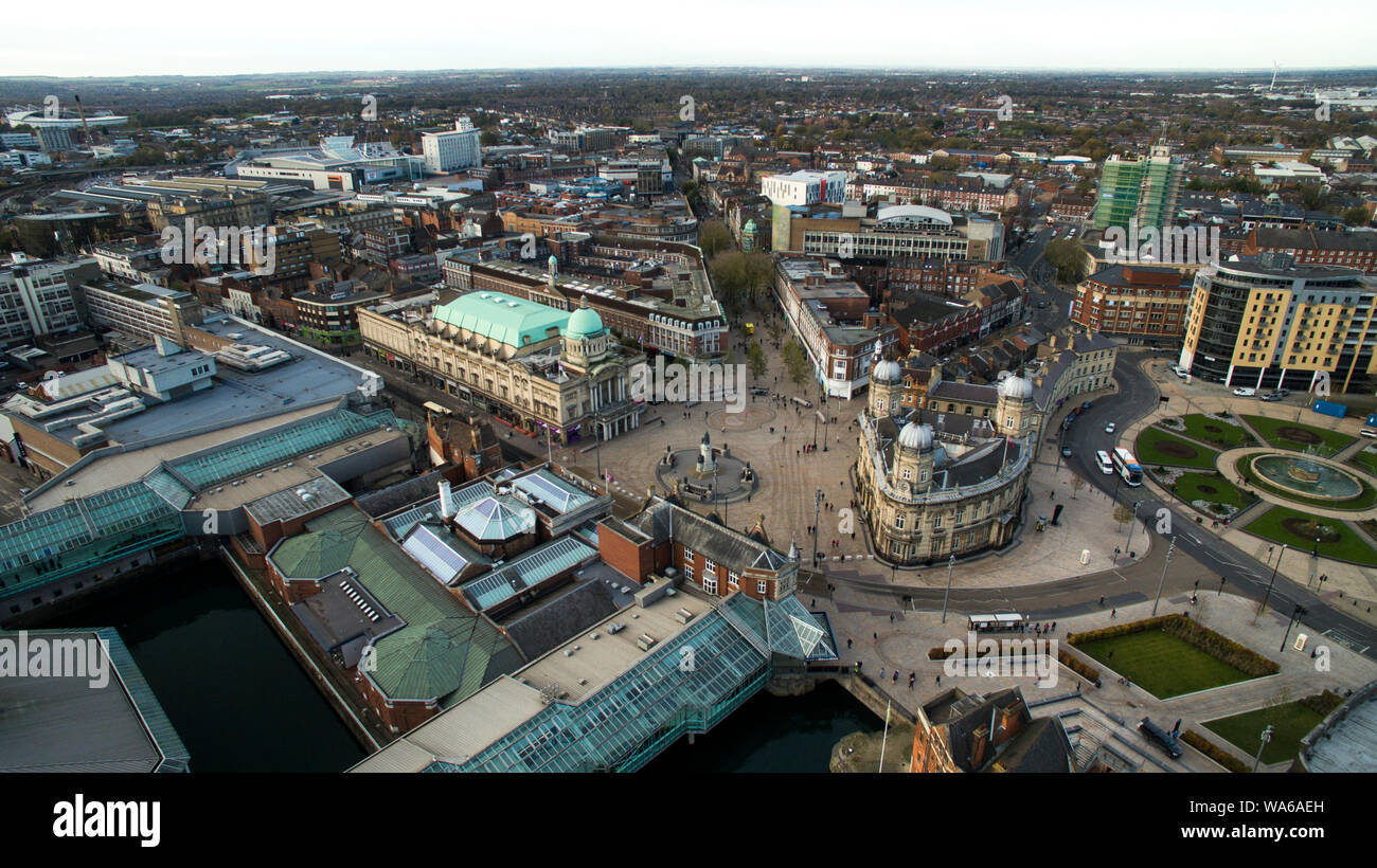 Aerial view hull city centre hi-res stock photography and images - Alamy