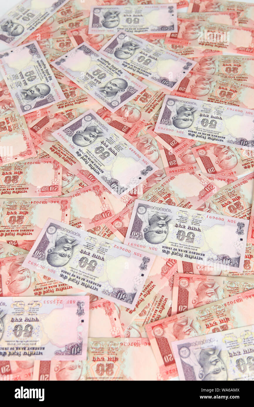 Full frame of Indian banknotes Stock Photo - Alamy