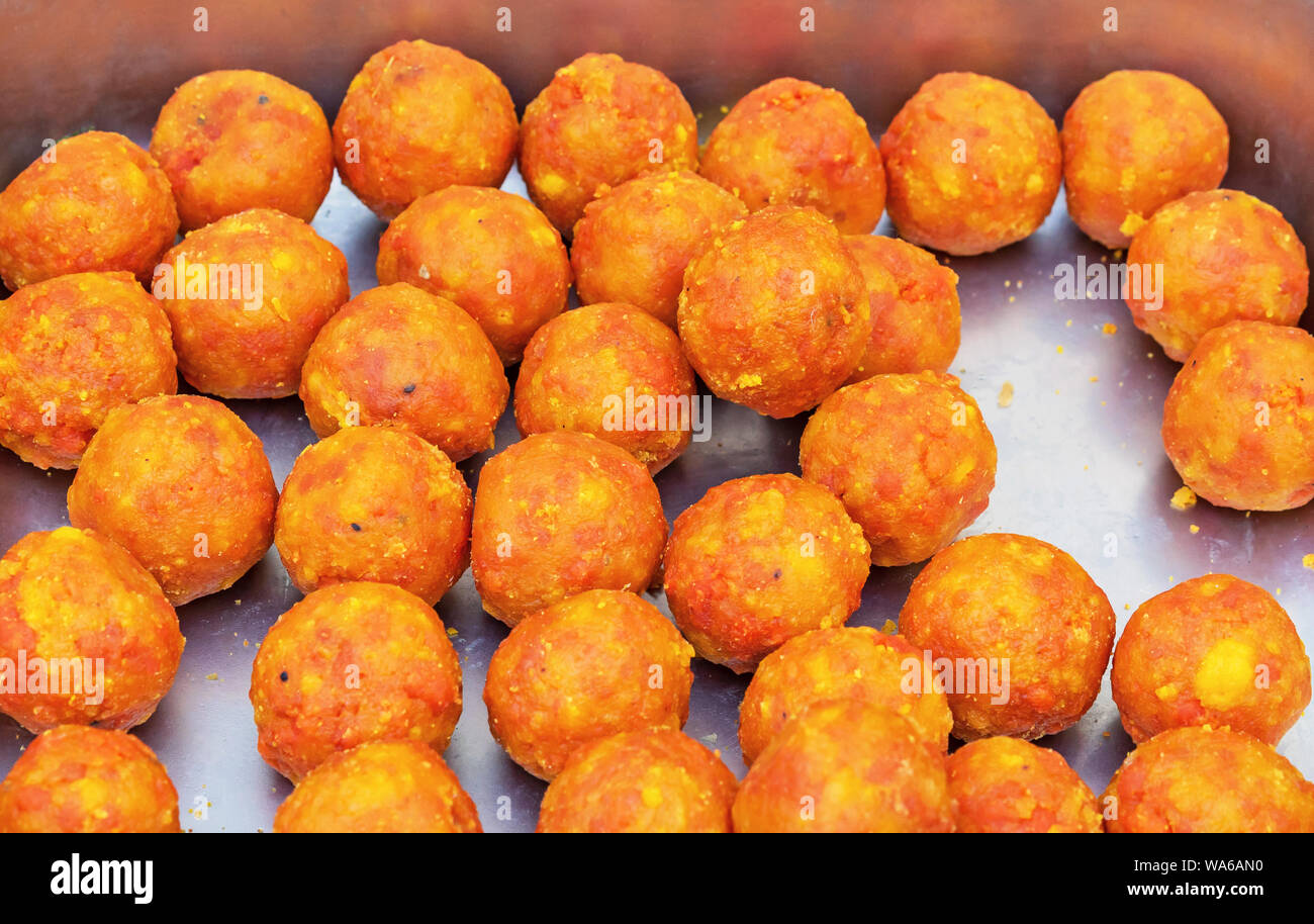 Fried meatballs. Meat balls. Indian street food Stock Photo - Alamy