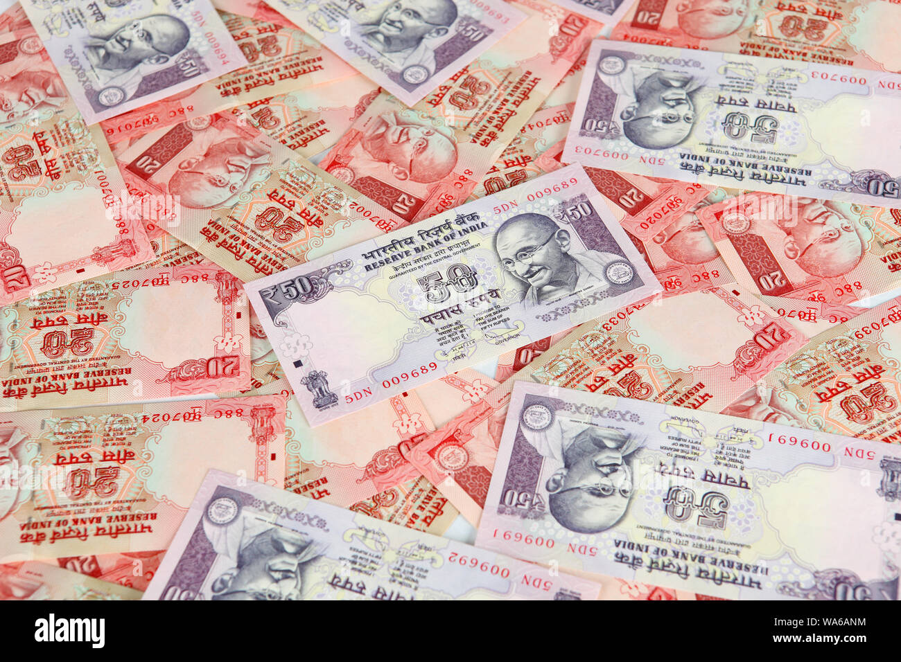 Full frame of Indian banknotes Stock Photo - Alamy