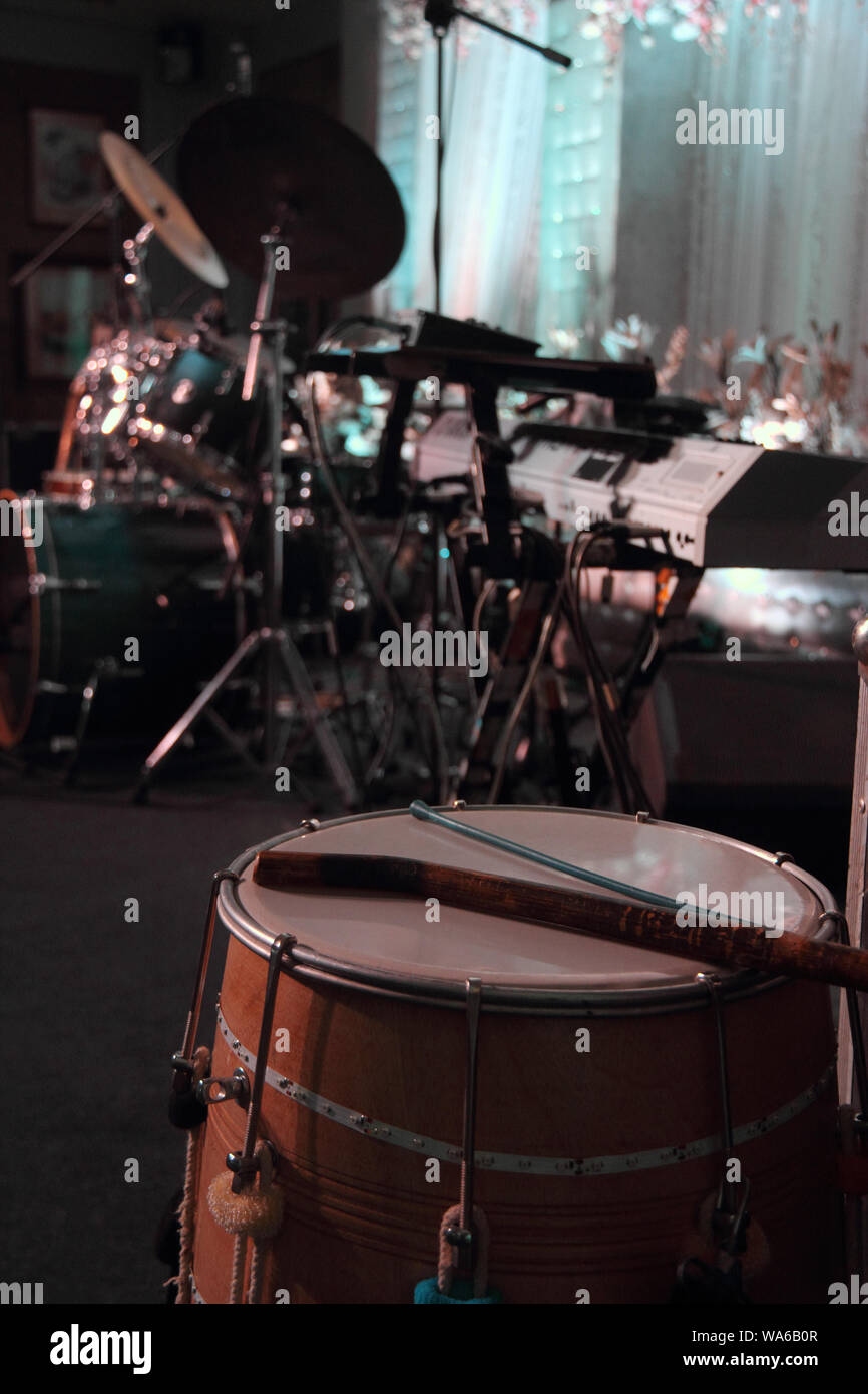 Musical stage in a restaurant Stock Photo - Alamy