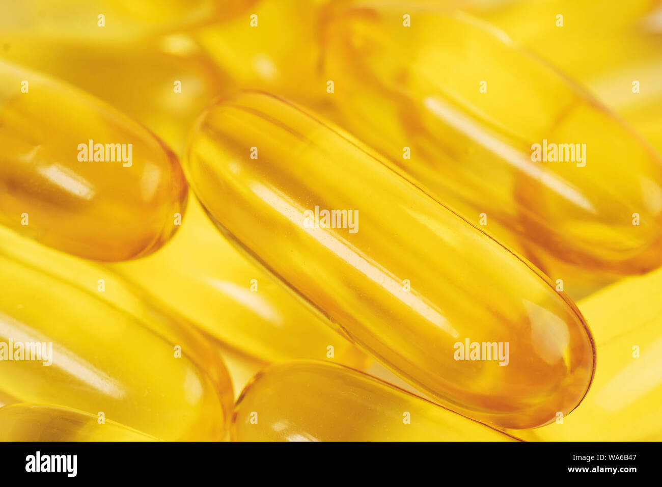 Fish oil, soft capsule, omega, supplement isolated on white background ...