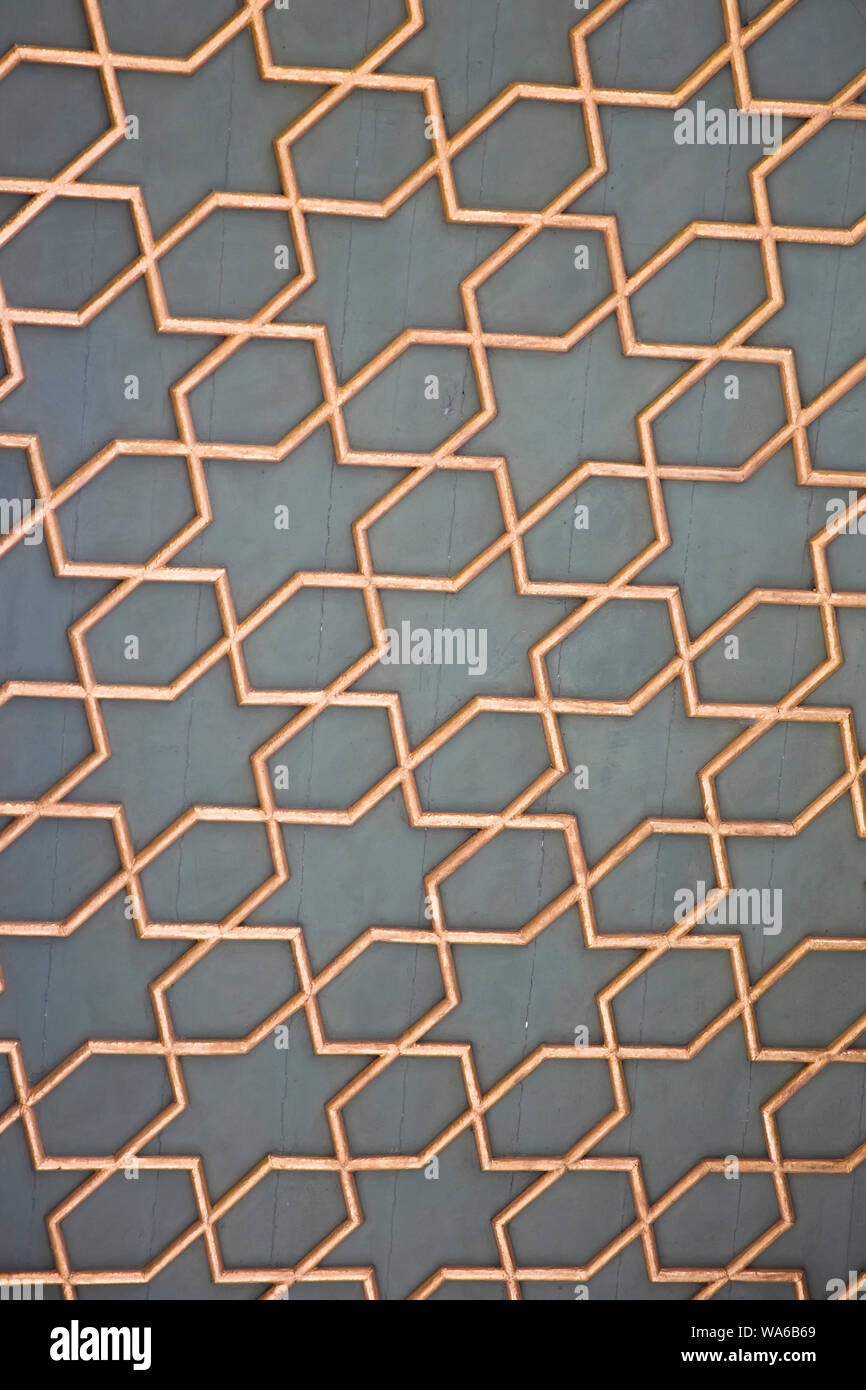 Classical oriental design, calligraphy pattern art on Topkapi palace ...