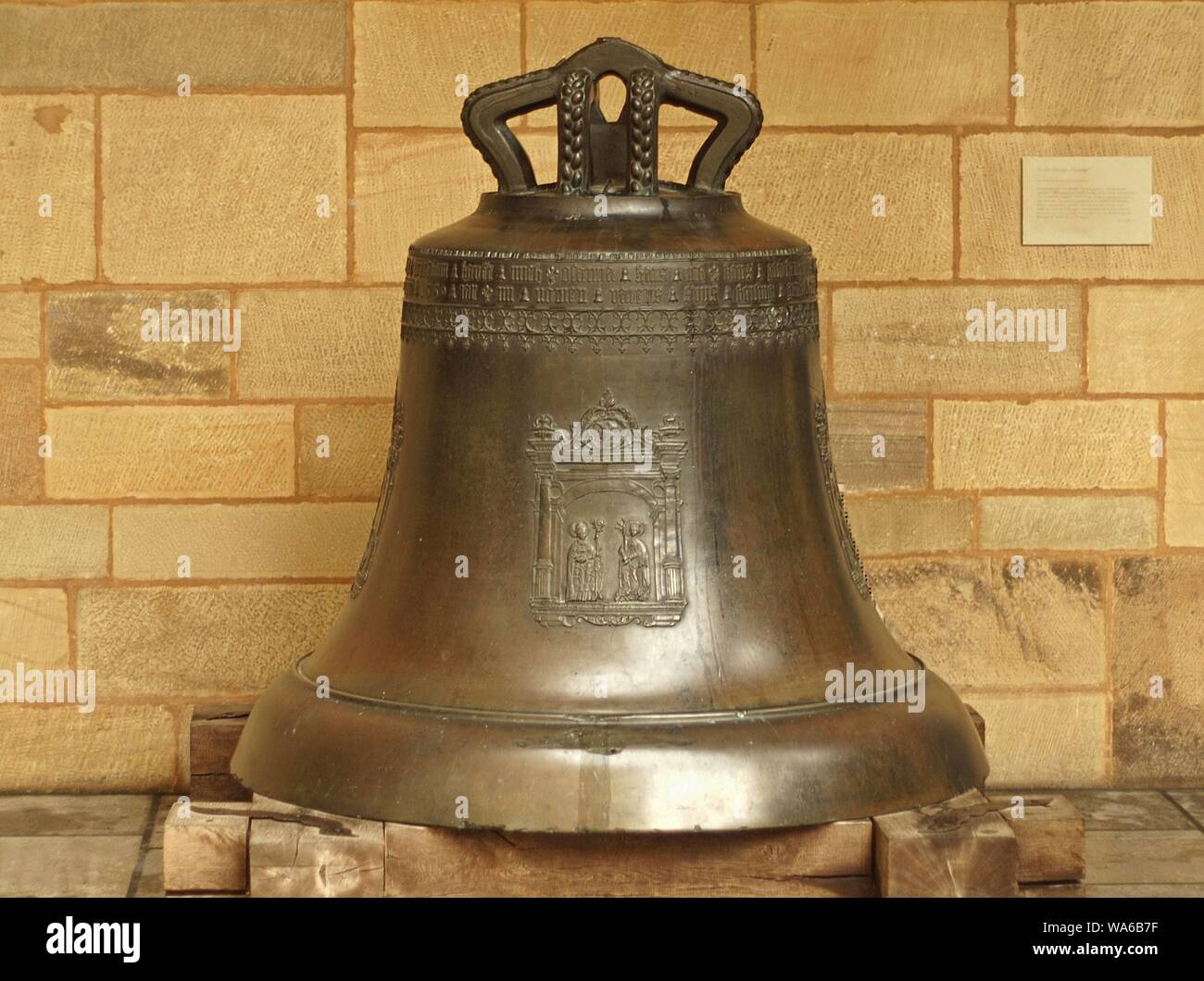 Old golden bell at the country museum named Landesmuseum in Stuttgart ...