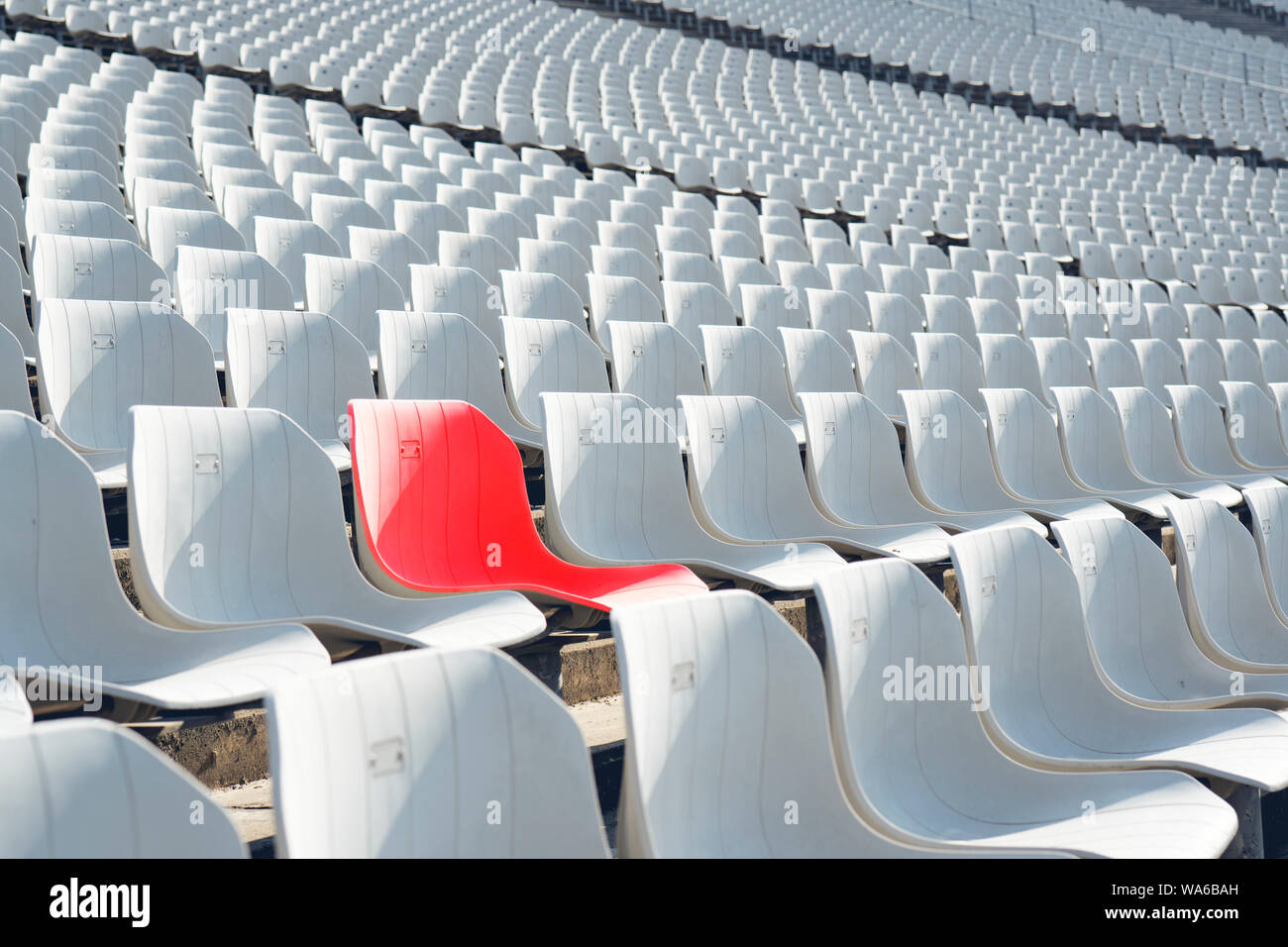 Red seating pattern football stadium hi-res stock photography and ...