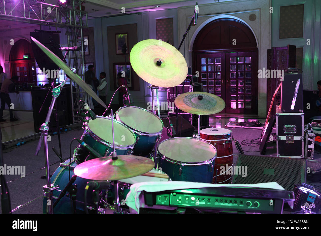 Musical stage in a restaurant Stock Photo - Alamy