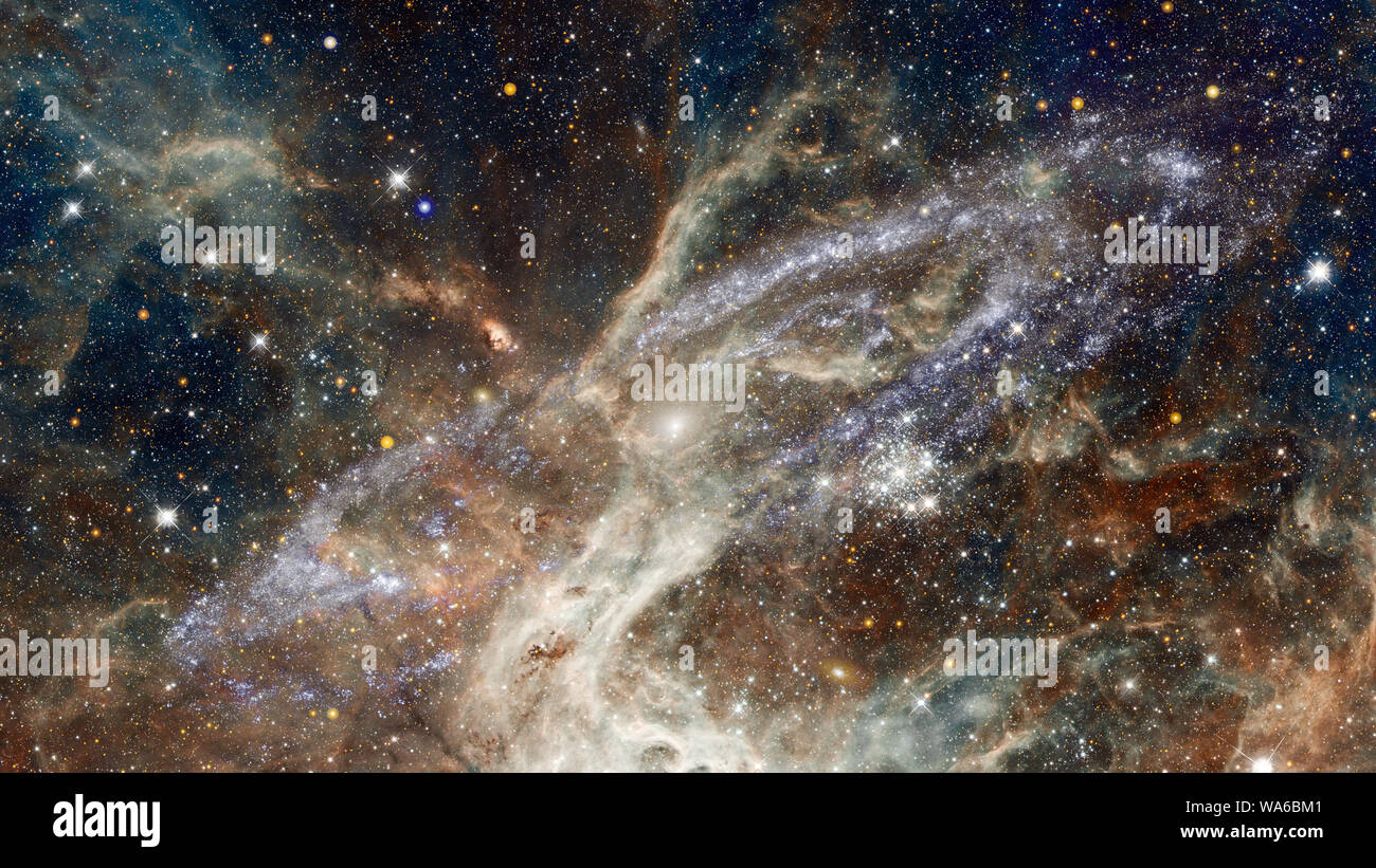 Infinite space background with nebulas and stars. This image elements ...