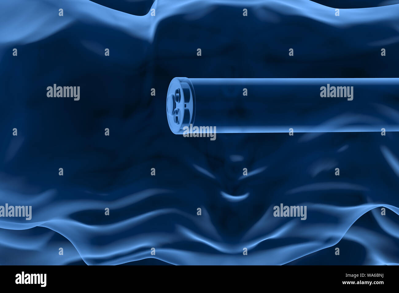 Colonoscopy technology concept with 3d rendering x-ray endoscope inside ...
