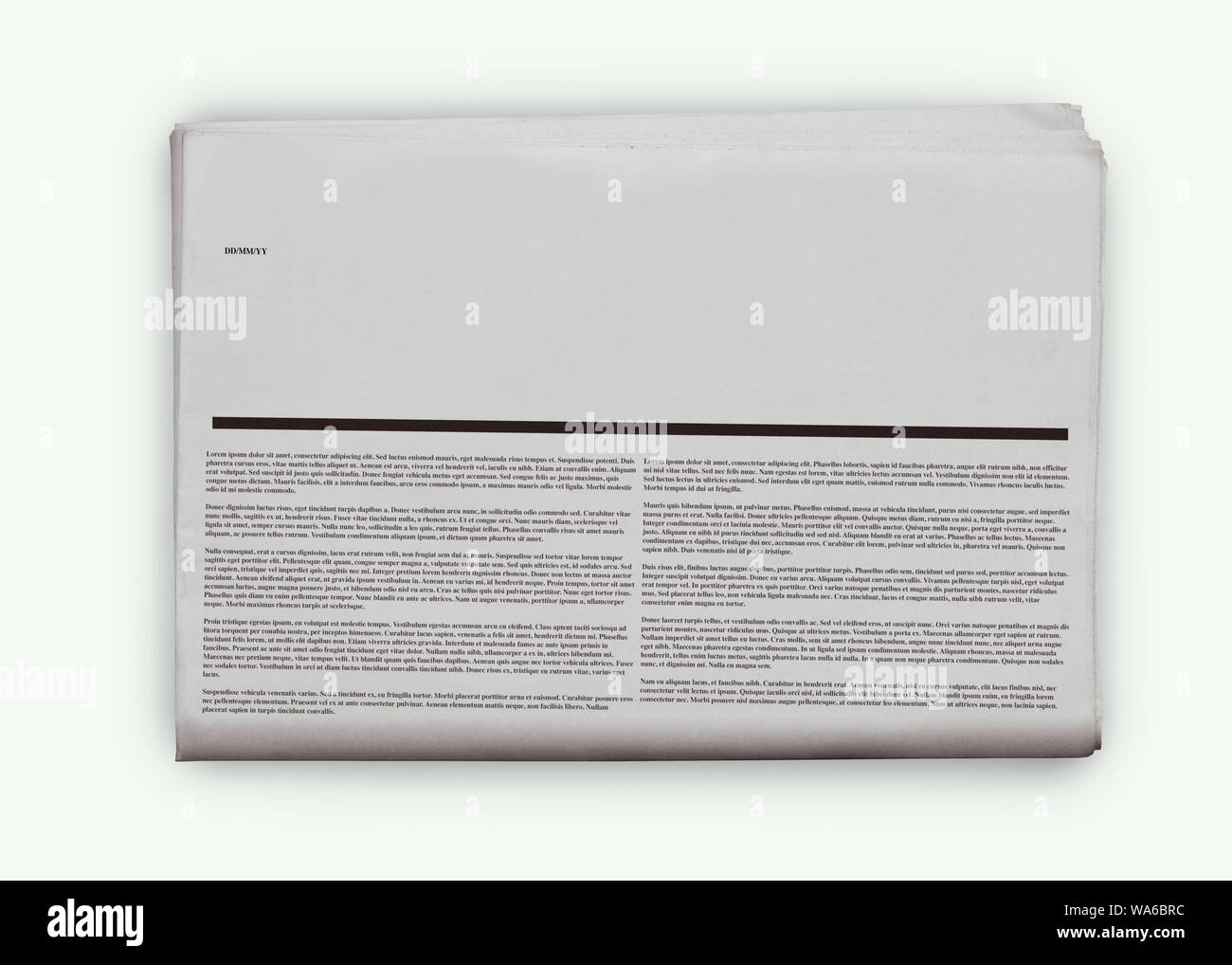 Newspaper front page blank hi-res stock photography and images - Alamy