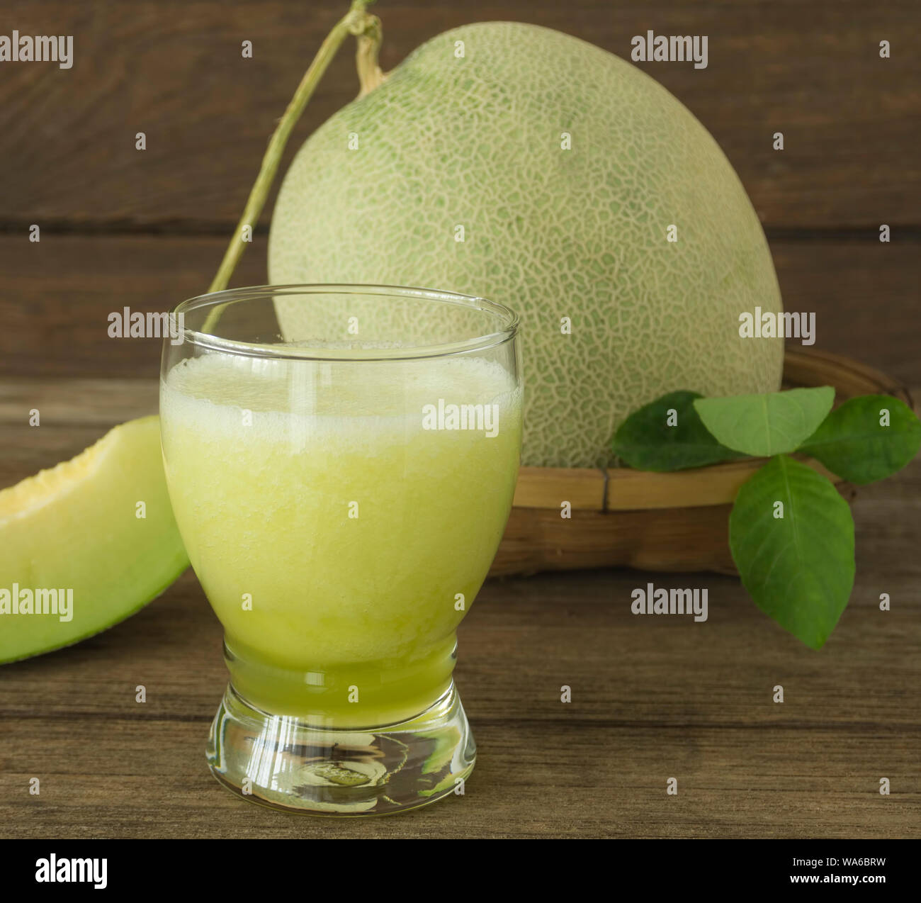 Honeydew melon smoothie close hi-res stock photography and images - Alamy