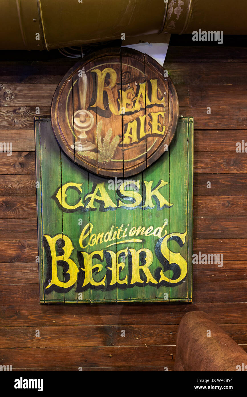Old pub wall alcohol signs hi-res stock photography and images - Alamy