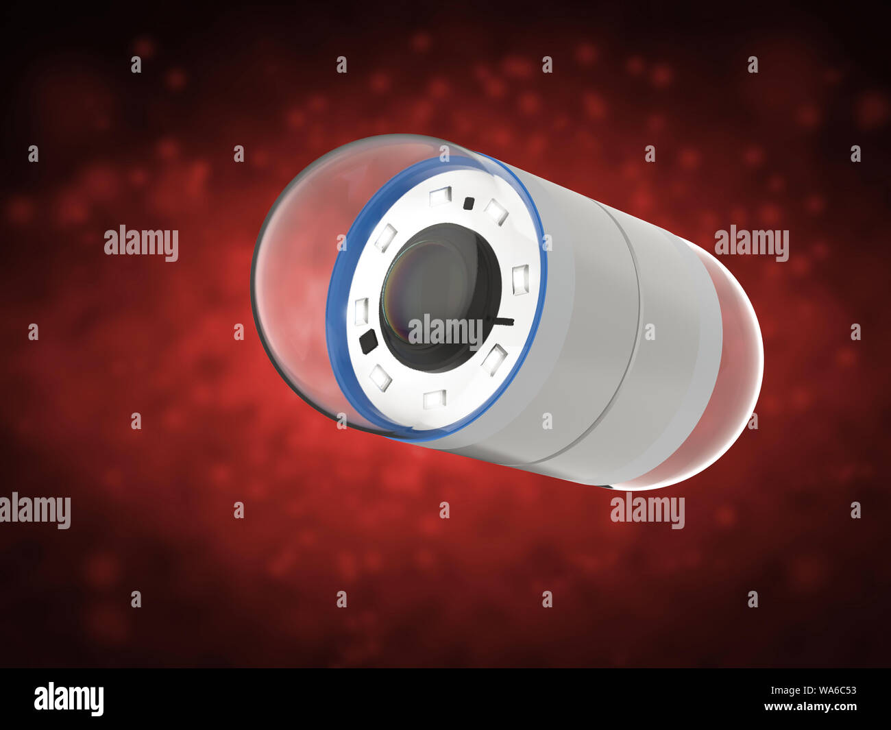 3d rendering capsule endoscopy in abdomen Stock Photo - Alamy