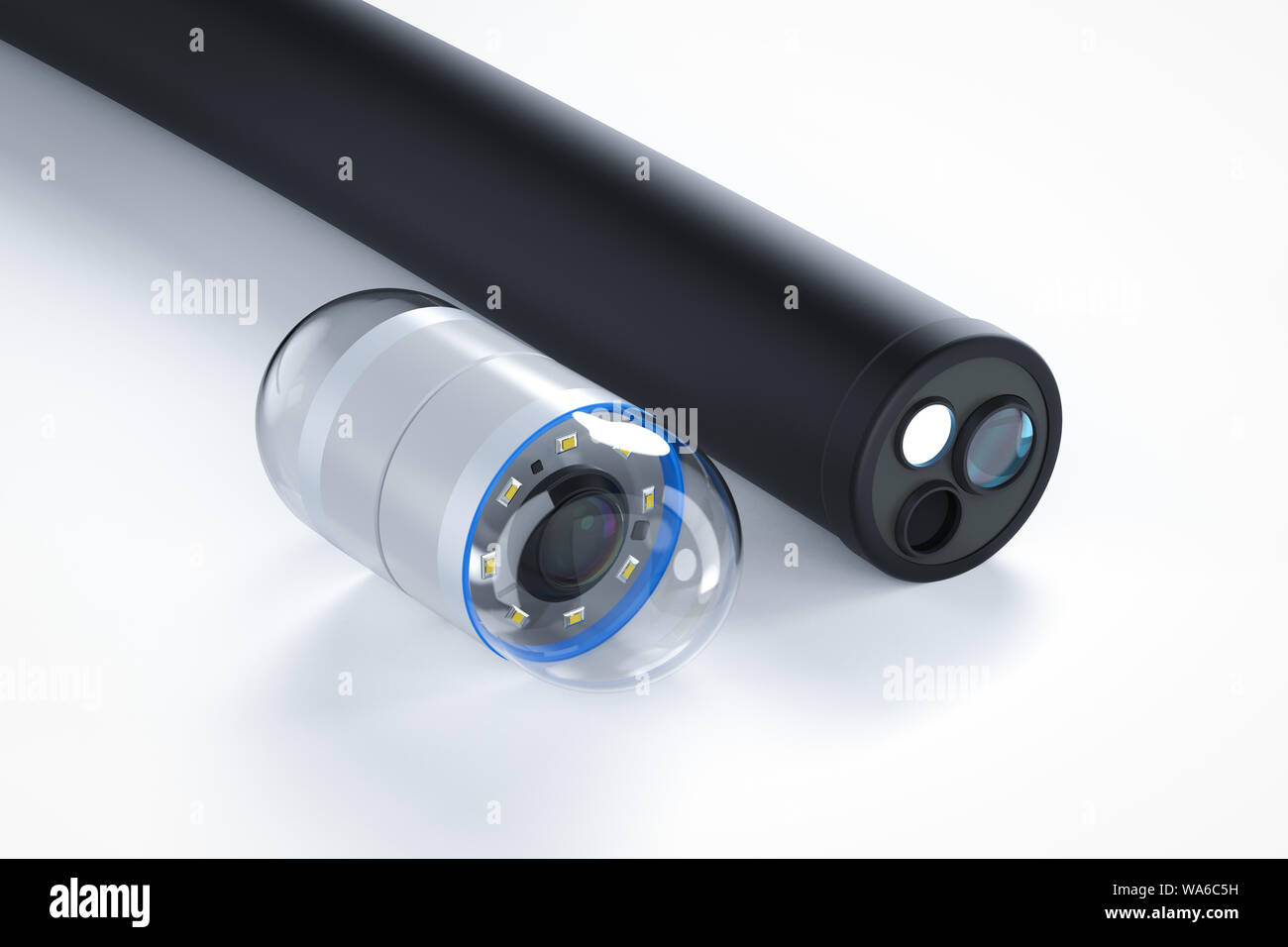 3d rendering endoscope and capsule endoscopy Stock Photo - Alamy