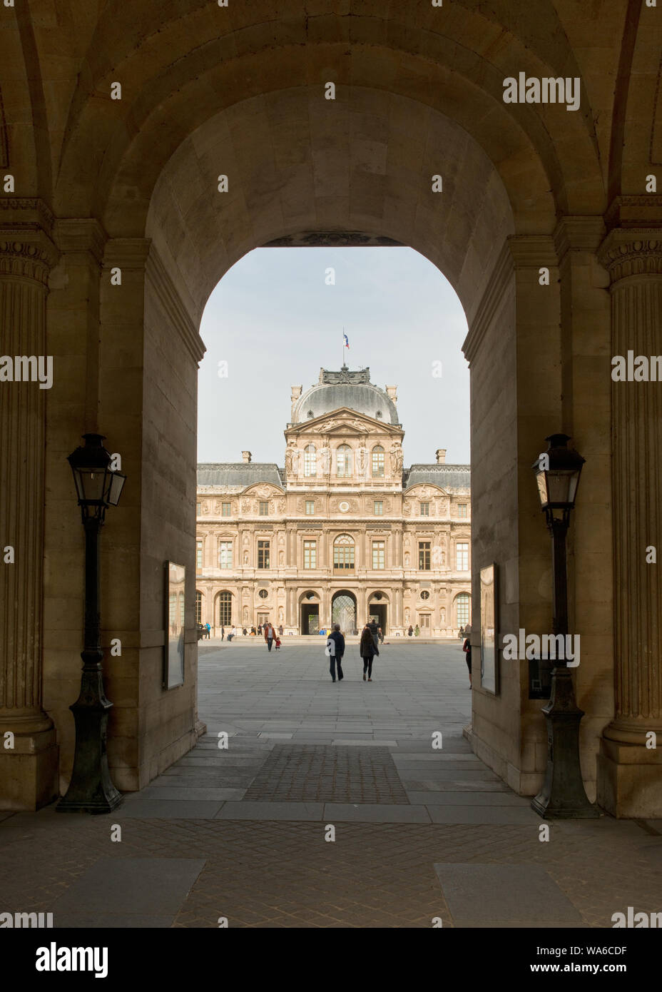 Archway through to the Lourve Art Museum. Paris, France Stock Photo - Alamy