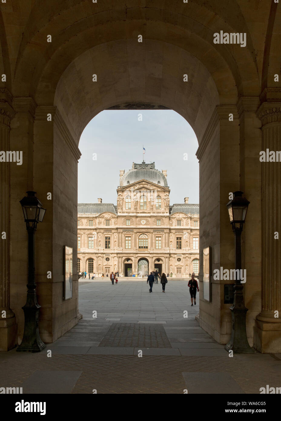 Archway through to the Lourve Art Museum. Paris, France Stock Photo - Alamy